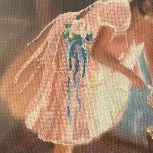 R. Tolan | Wall Decor | Vtg Ballerina Completed Needlepointcross Stitch ...